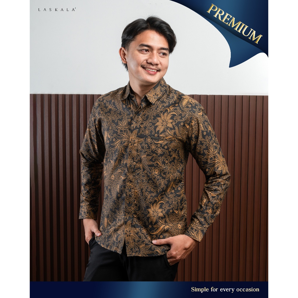 Jual Laskala Batik Premium Dakara Kemeja Batik Pria Slimfit Lengan ...