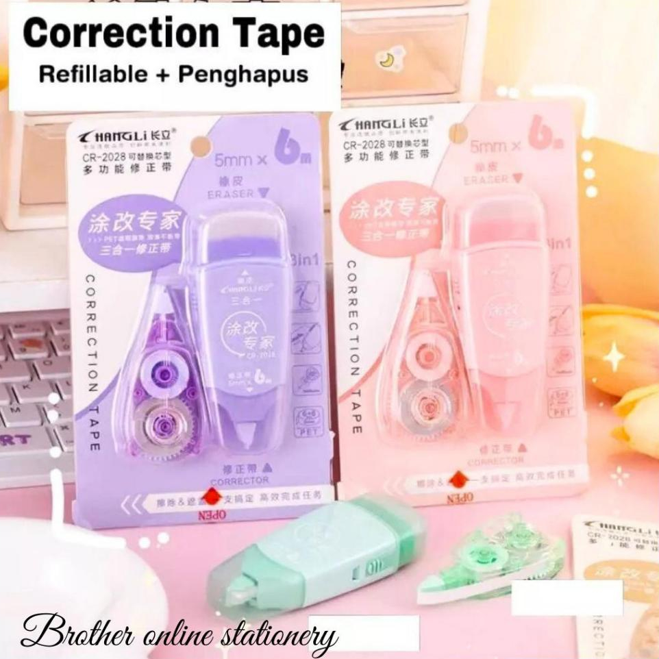 Jual BOS Correction Tape+Refill/Tipex Roll / Tipex Kertas/Pita Koreksi ...