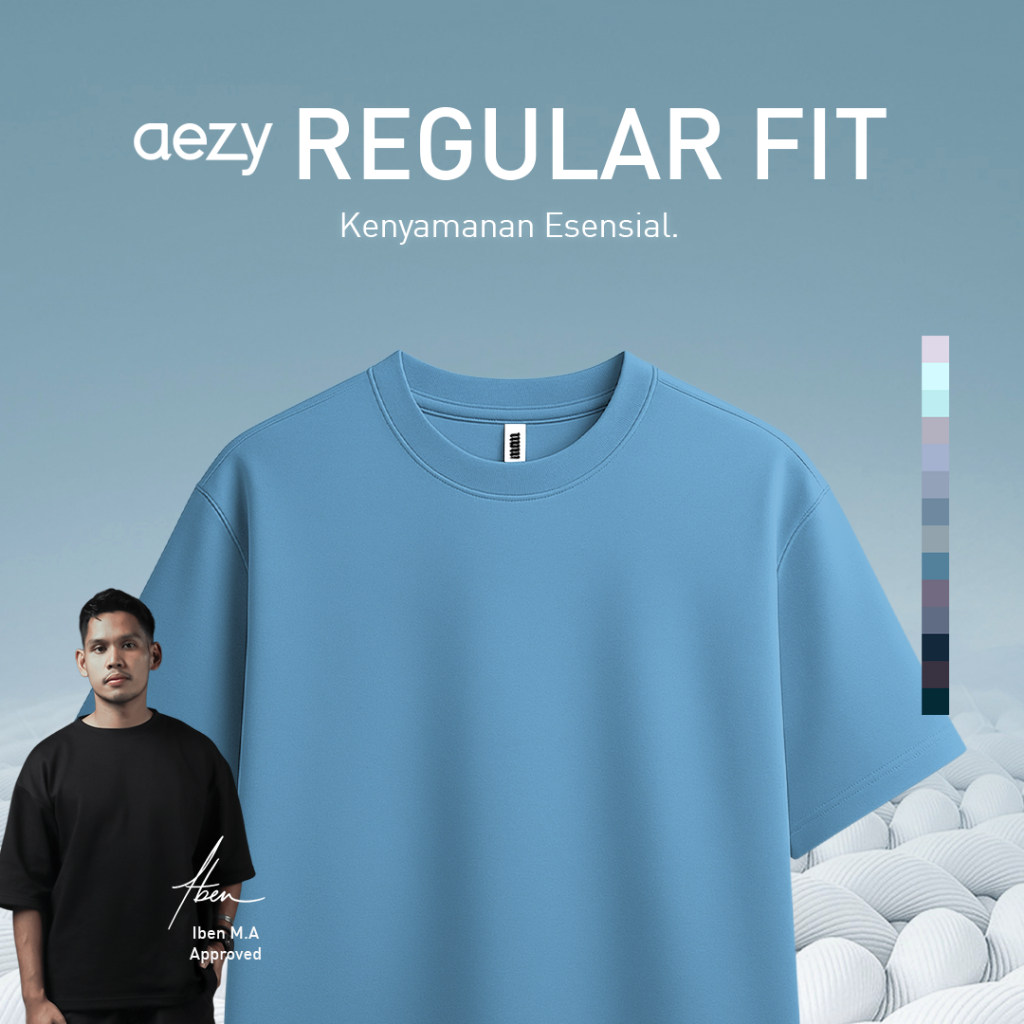 Jual No Void Minds AEZY Regular Fit T-Shirt | Blue Shades | Electric ...