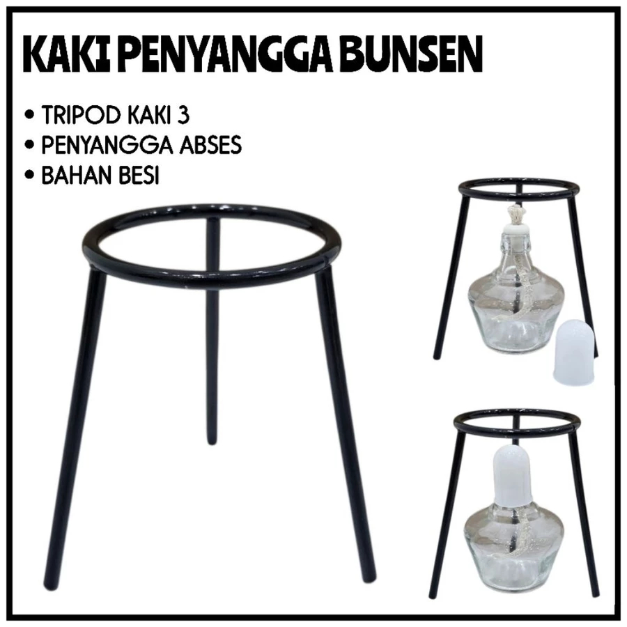 Jual KAKI TIGA PENYANGGA BUNSEN / TRIPOD KAKI TIGA / KAKI BUNSEN ...