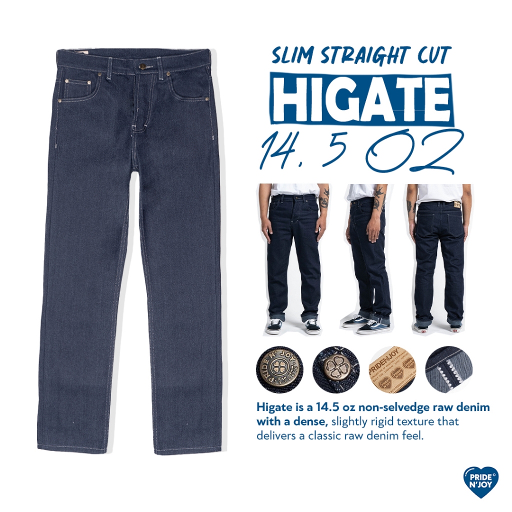 Jual Pride N Joy - Celana Jeans Raw Denim - Higate 14.5 OZ | Shopee ...