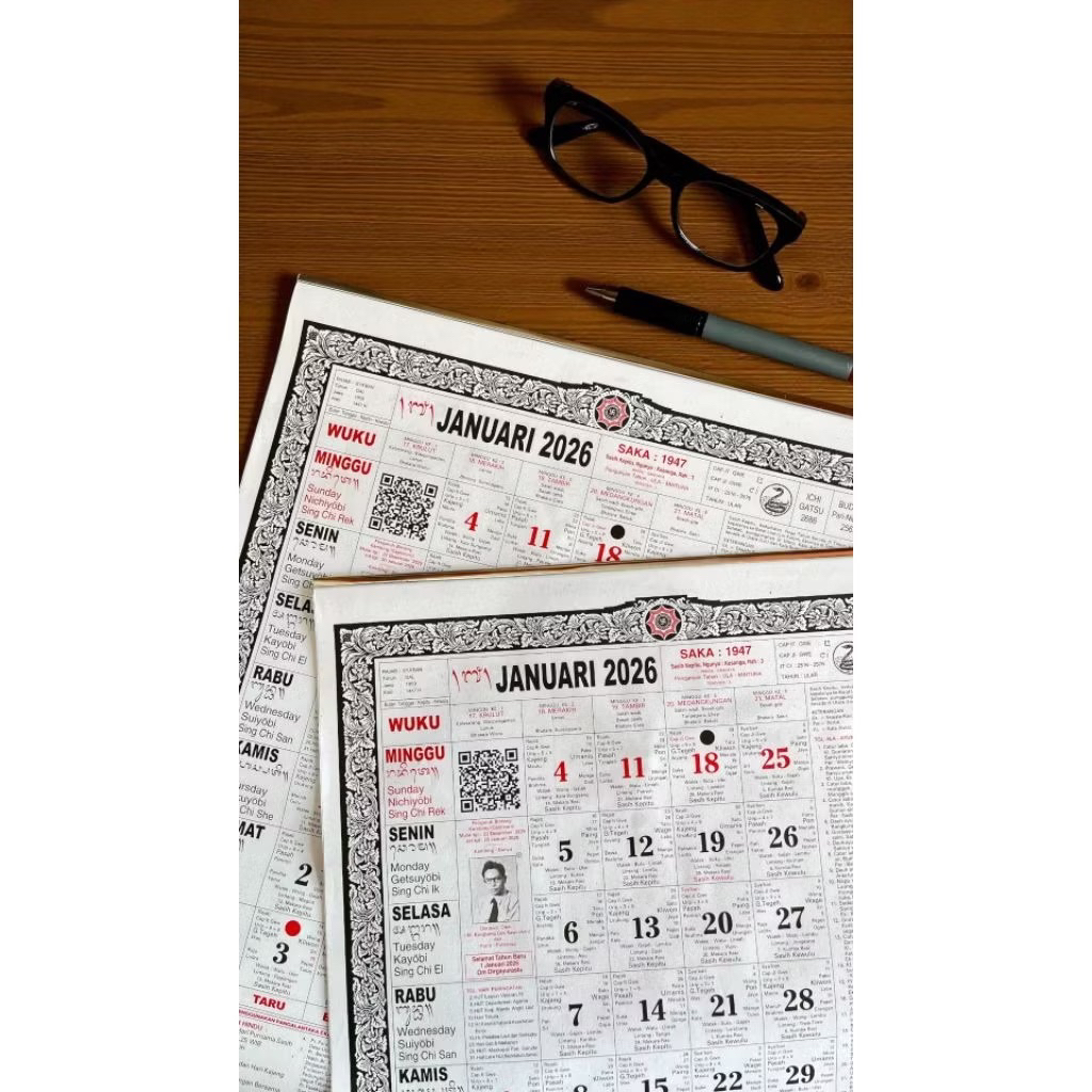 Jual Kalender Bali 2026 Bangbang Gde Rawi (Logo dibawah random/acak ...