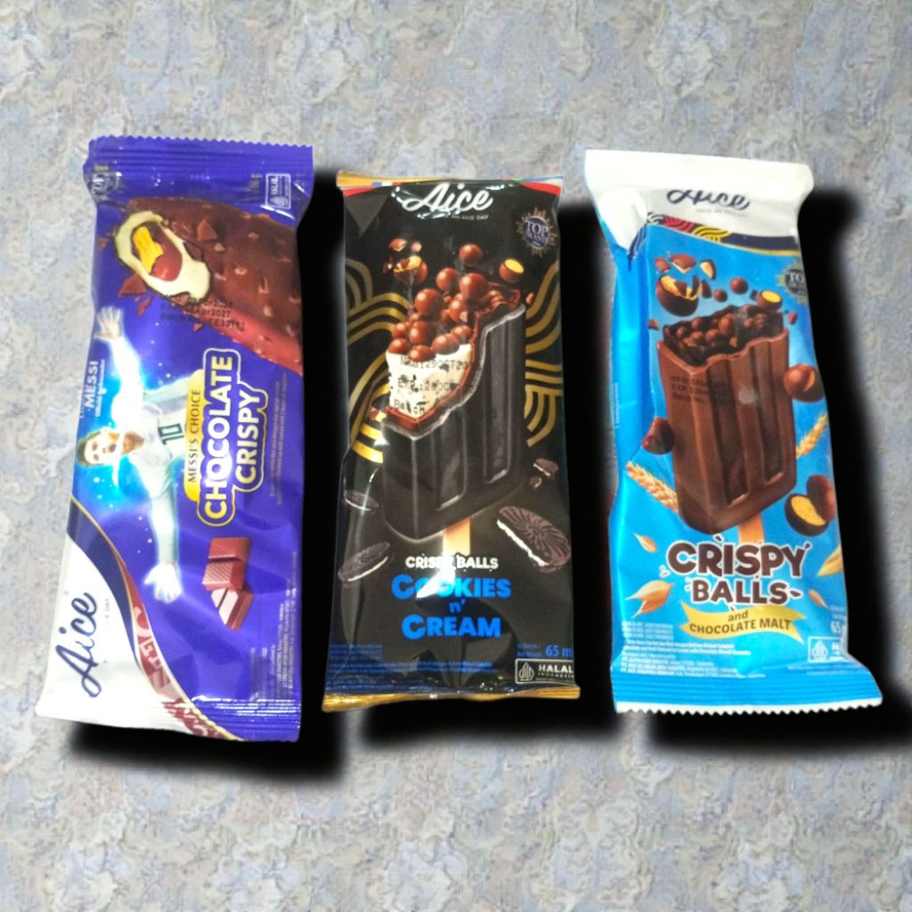 Jual Es Krim Aice Crispy Balls Cookies Cream Coklat Crispy | Shopee ...