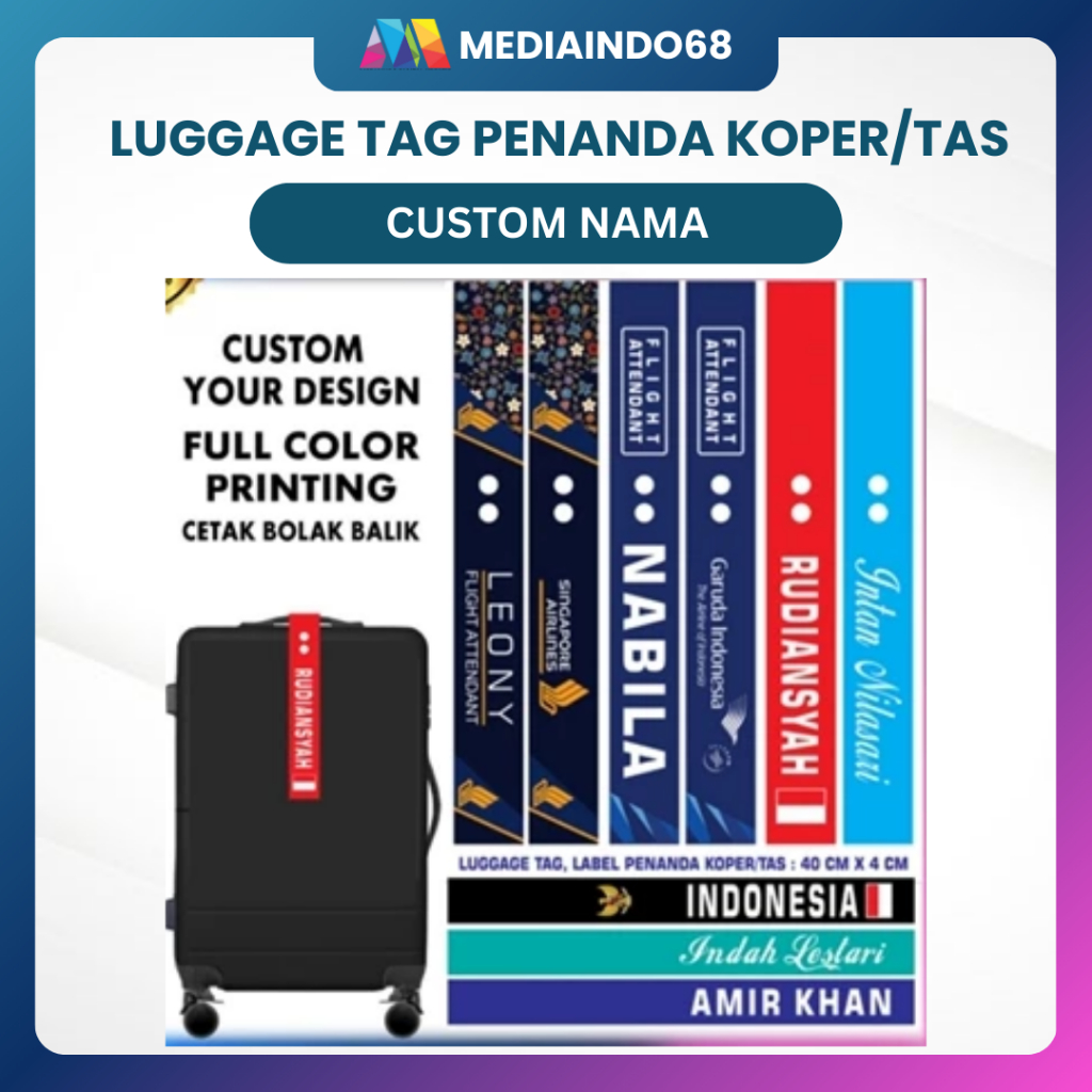 Jual LUGGAGE TAG/NAME TAG KOPER/TAS/LABEL PENANDA KOPER BAGASI/KABIN ...