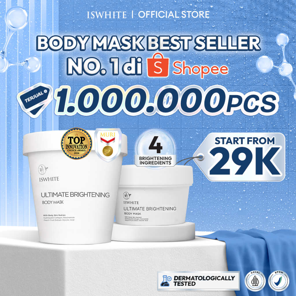 Jual ISWHITE Ultimate Brightening Body Mask | Pemutih Tubuh, Body ...