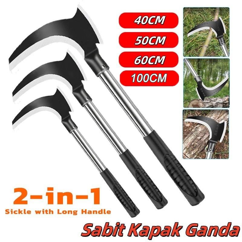 Jual (40/5060/70/80/100CM)Pemangkas Sabit kapak Ganda Pemangkas Rumput ...
