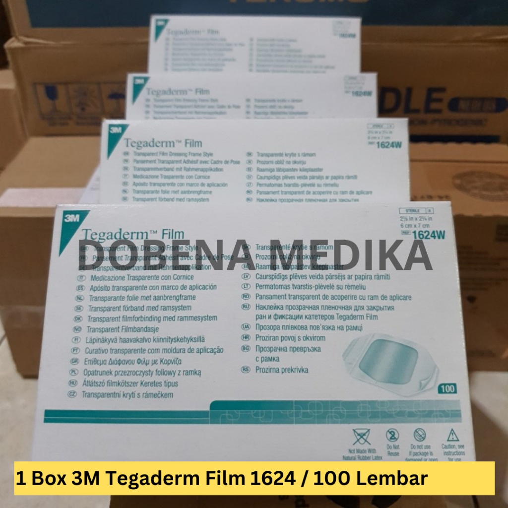 Jual Tegaderm Film 1624 3M Box 100 Lembar / Plester Tahan Air 1624W ...