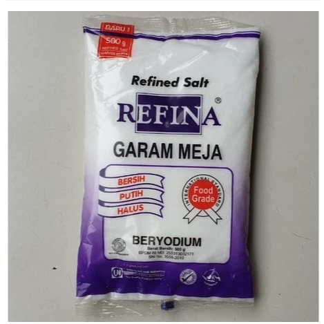 Jual Garam Meja Beryodium REFINA 500gr - Garam Halus, Bersih, dan Mudah ...