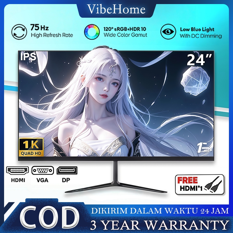 Jual Monitor 19/22/24 Inch 75Hz/165Hz IPS 1080P Gaming Monitor Computer ...