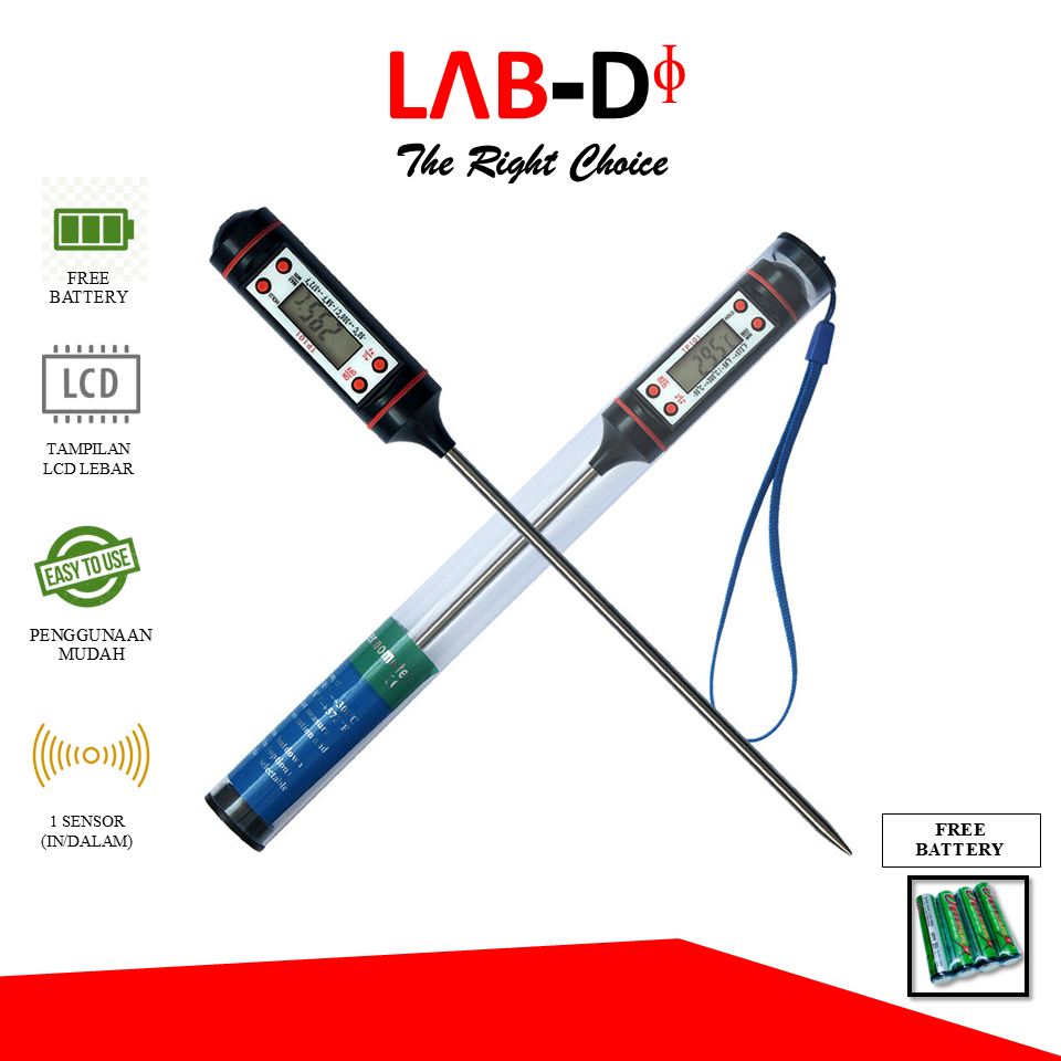 Jual Thermometer Digital TP101 Thermo Suhu Aspal/Beton/Minyak/Daging ...