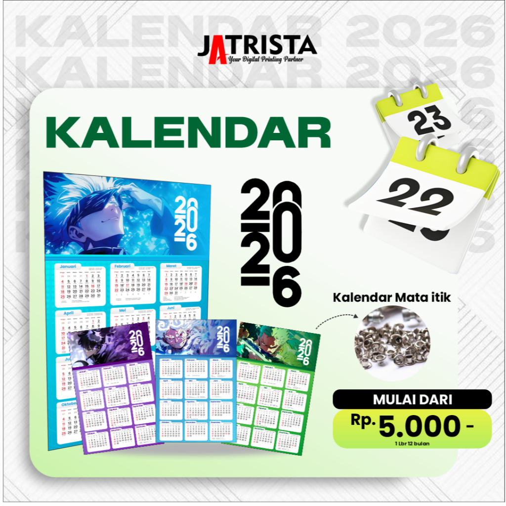 Jual KALENDER DINDING 2026 CUSTOM A3 | KALENDER CUSTOM | CETAK KALENDER ...
