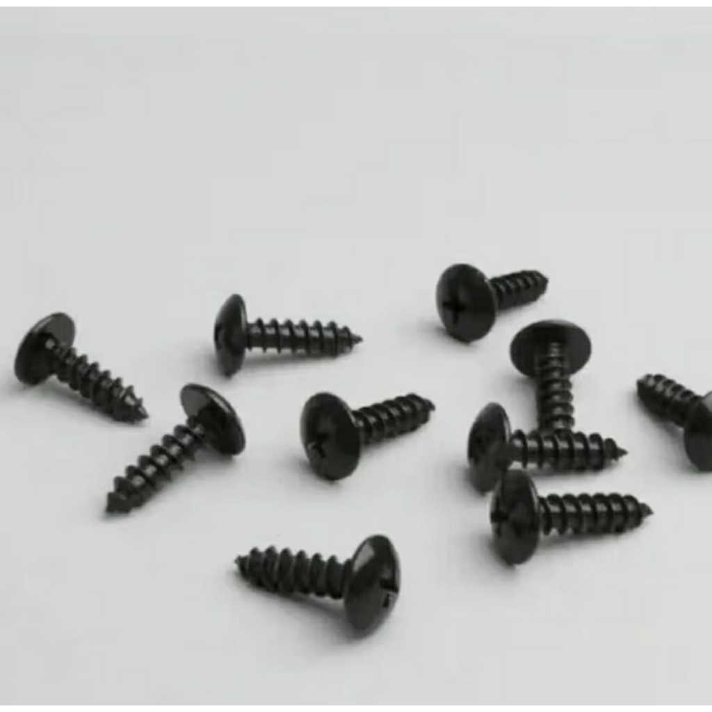 Jual Baut Tapping M4 Skrup Runcing Galvanis 4x20mm Hitam @100pcs ...