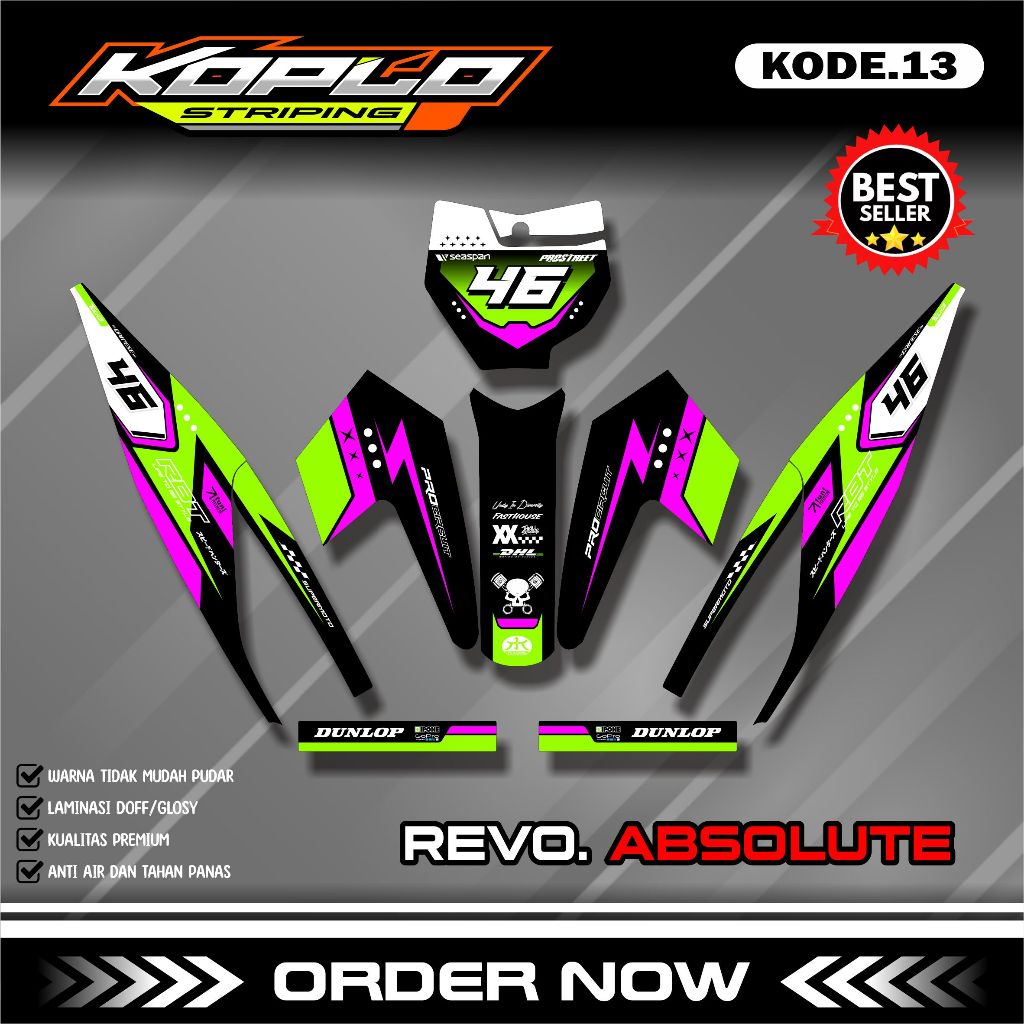 Jual Decal Sticker Motor RBT/GTX REVO ABSOLUTE - Stiker Variasi Bebek ...