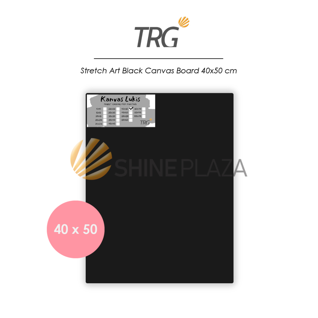 Jual TRG Stretched Art Black Canvas Board 40x50 cm Watercolor Artist ...
