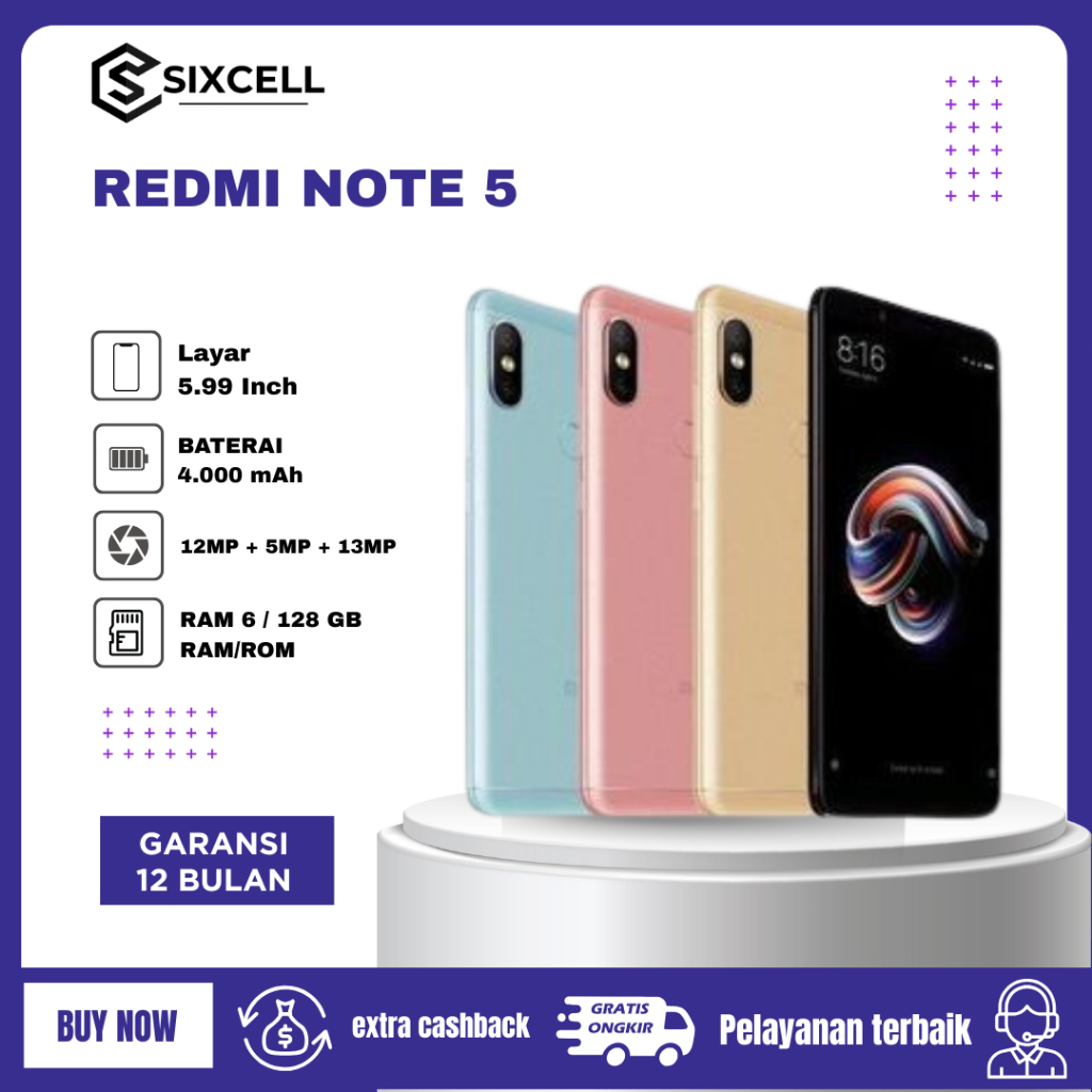 Jual SMARTPHONE REDMI NOTE 5 RAM 6/128 GB GARANSI 1 TAHUN | Shopee ...