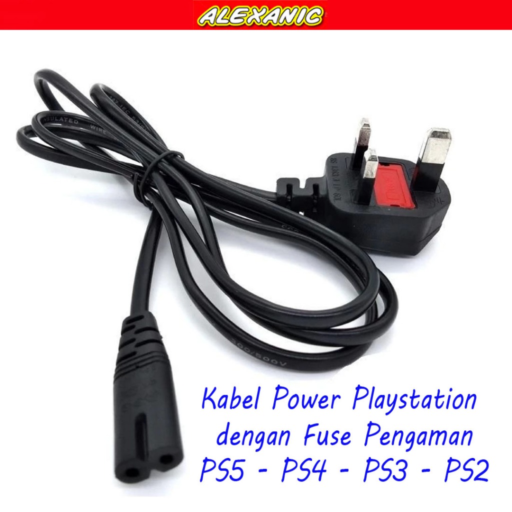 Jual Kabel Power PS5 - PS4 - PS3 - PS2 Dengan Fuse Pengaman | Power ...