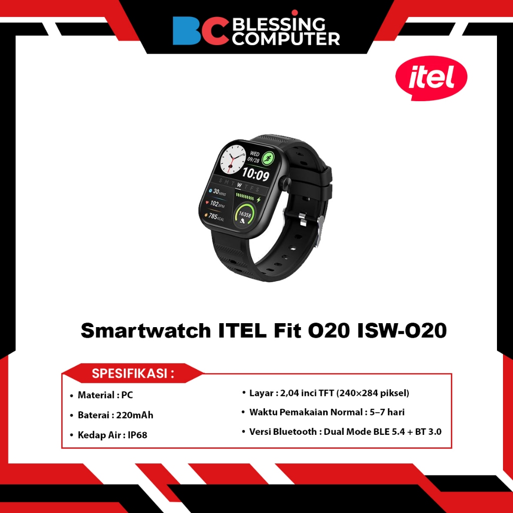 Jual Smartwatch ITEL Fit O20 ISW-O20 | Shopee Indonesia