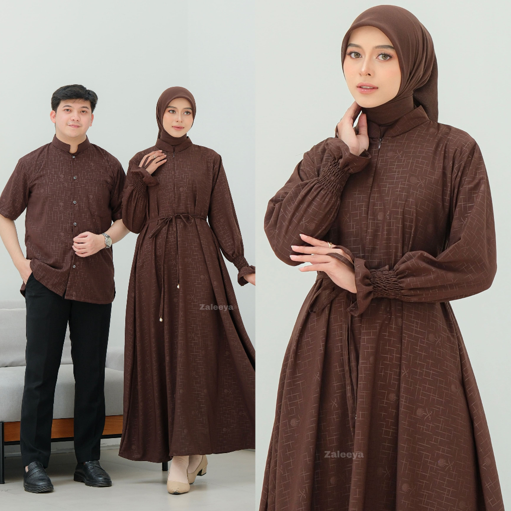 Jual Zaleeya - Kayla Dress Couple Baju Sarimbit Pasangan Embos ...