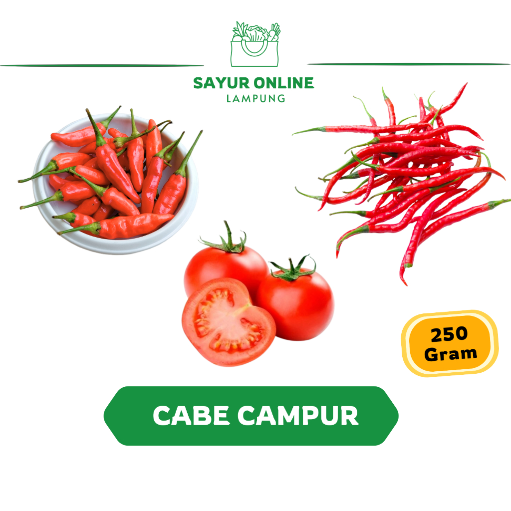 Jual Cabe Setan ,Cabe Merah Keriting ,Tomat Paket 250gr - Sayur Online ...