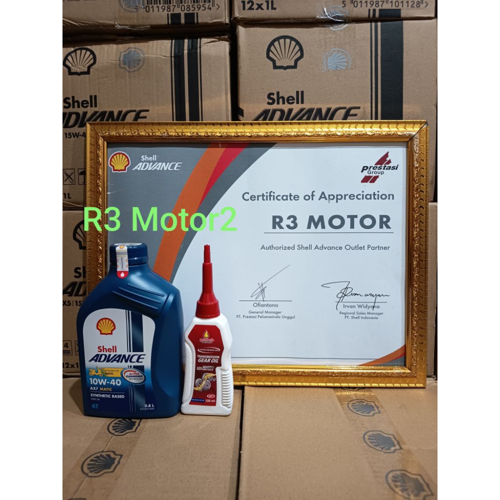 Jual PAKET OLI SHELL ADVANCE MATIC AX7 0.8L 10W-40 SYNTHETIC PLUS ...