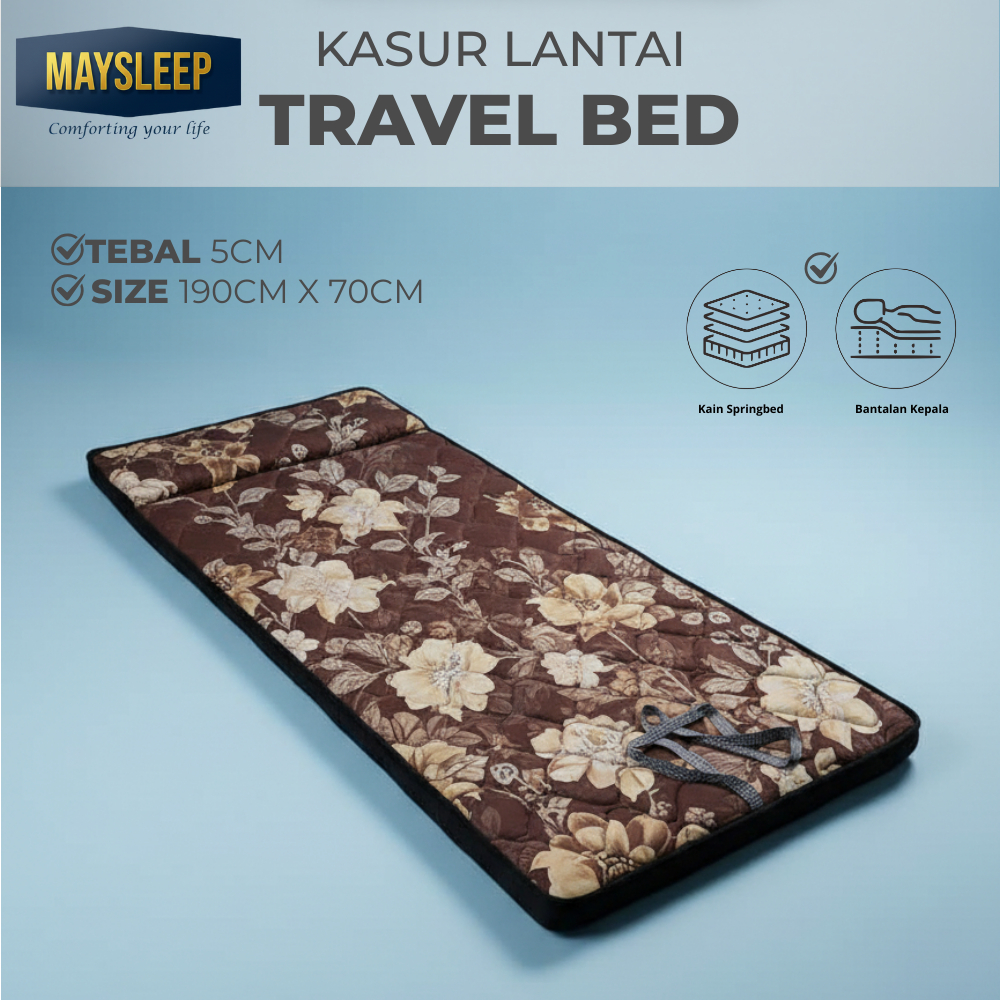 Jual [PROMO TERBATAS] Kasur Lantai Travel Bed Ukuran 70x190 Tebal 5cm ...