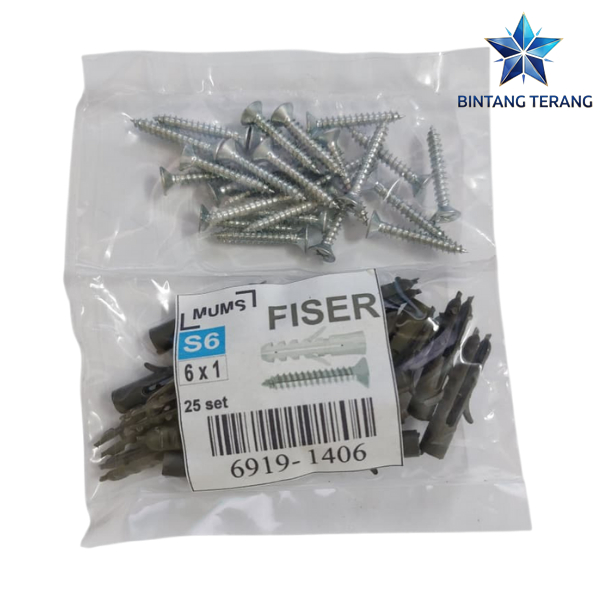 Jual Wall Plug With Screw 6mm + Skrup Alat Pengencang Sekrup Skrup ...