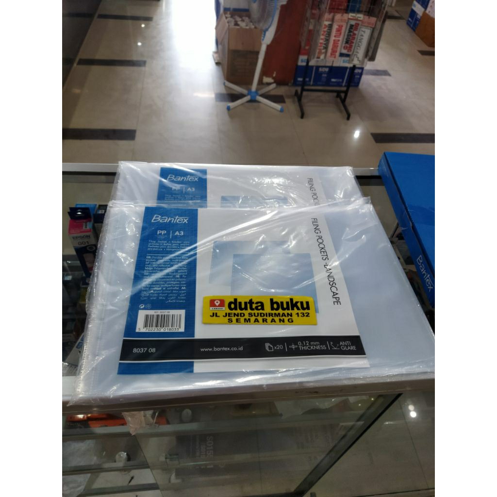 Jual Sheet Protector / Plastik PP Pocket Oblong Bantex A3 Landscape ...