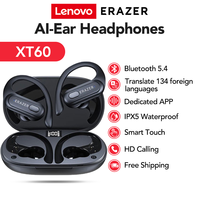 Jual Lenovo Erazer XT60 Pro Earphone Sport Nirkabel Bluetooth V5.4 TWS ...