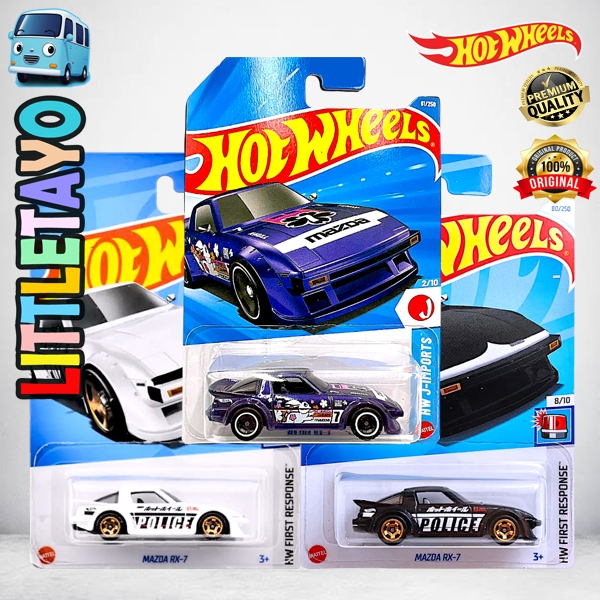 Jual Hot Wheels Mazda RX-7 RX 7 Merah Hitam Putih Ungu Police Car ...