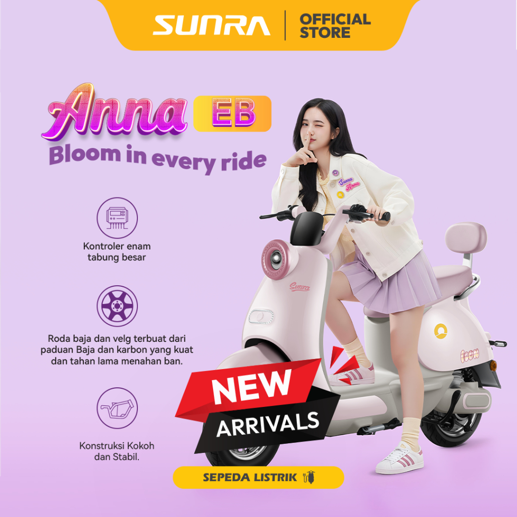 Jual Sunra Anna 600W Electric Bike 1 Year Warranty | Shopee Indonesia