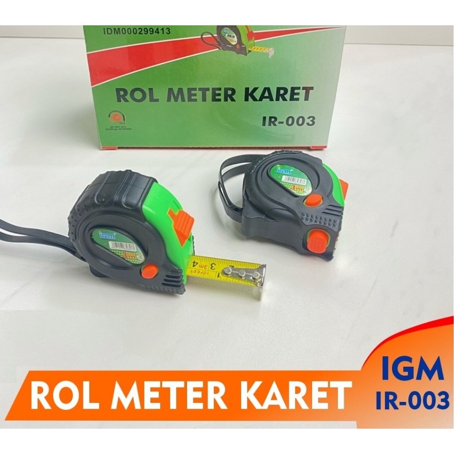 Jual Meteran Karet 5M Tukang Bangunan Roll Meter IR-003 Skala Akurat ...