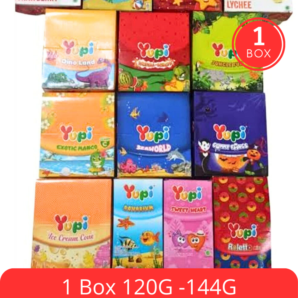 Jual Permen Yupi Candy 120gr 1 Box Permen Jelly Kenyal Aneka Bentuk ...