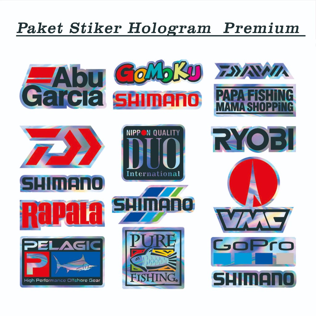 Jual Stiker Cutting Sticker Hologram Premium Mancing Tackle Box Brand ...