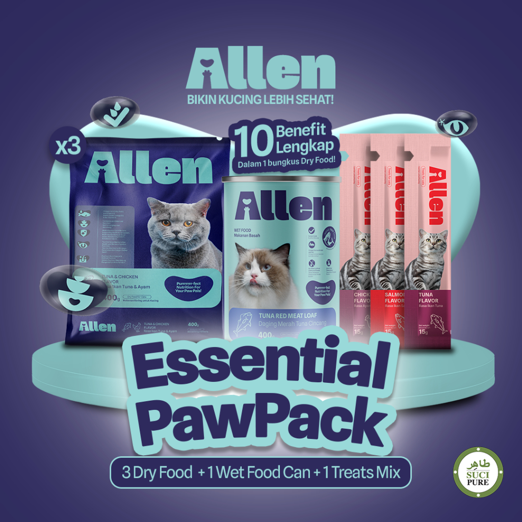 Jual Allen | Premium Cat Food | Bundling | Essential PawPack | Shopee ...