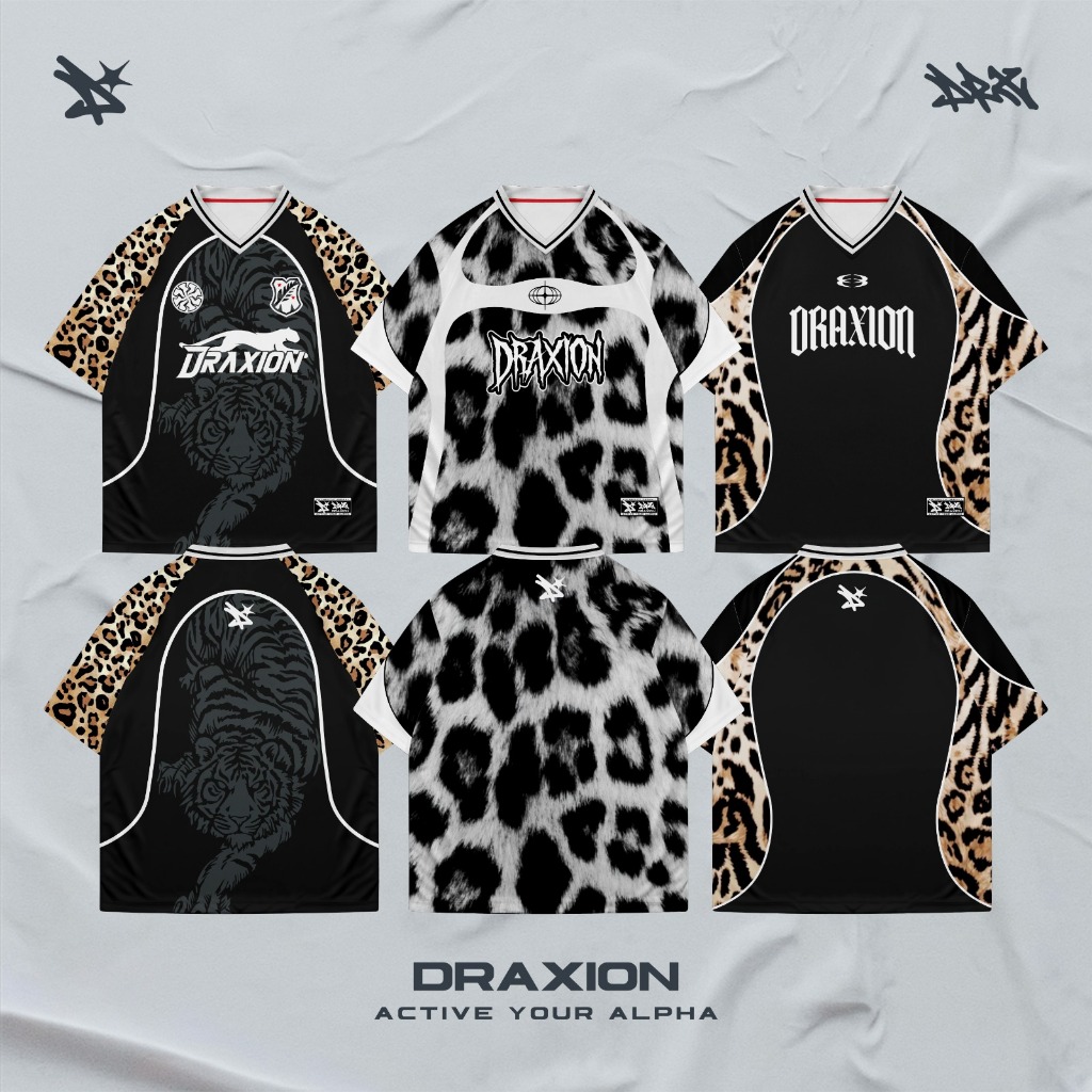 Jual VELONIX Jersey Series Leopard Atasan Jersey Casual Laki Laki Full ...