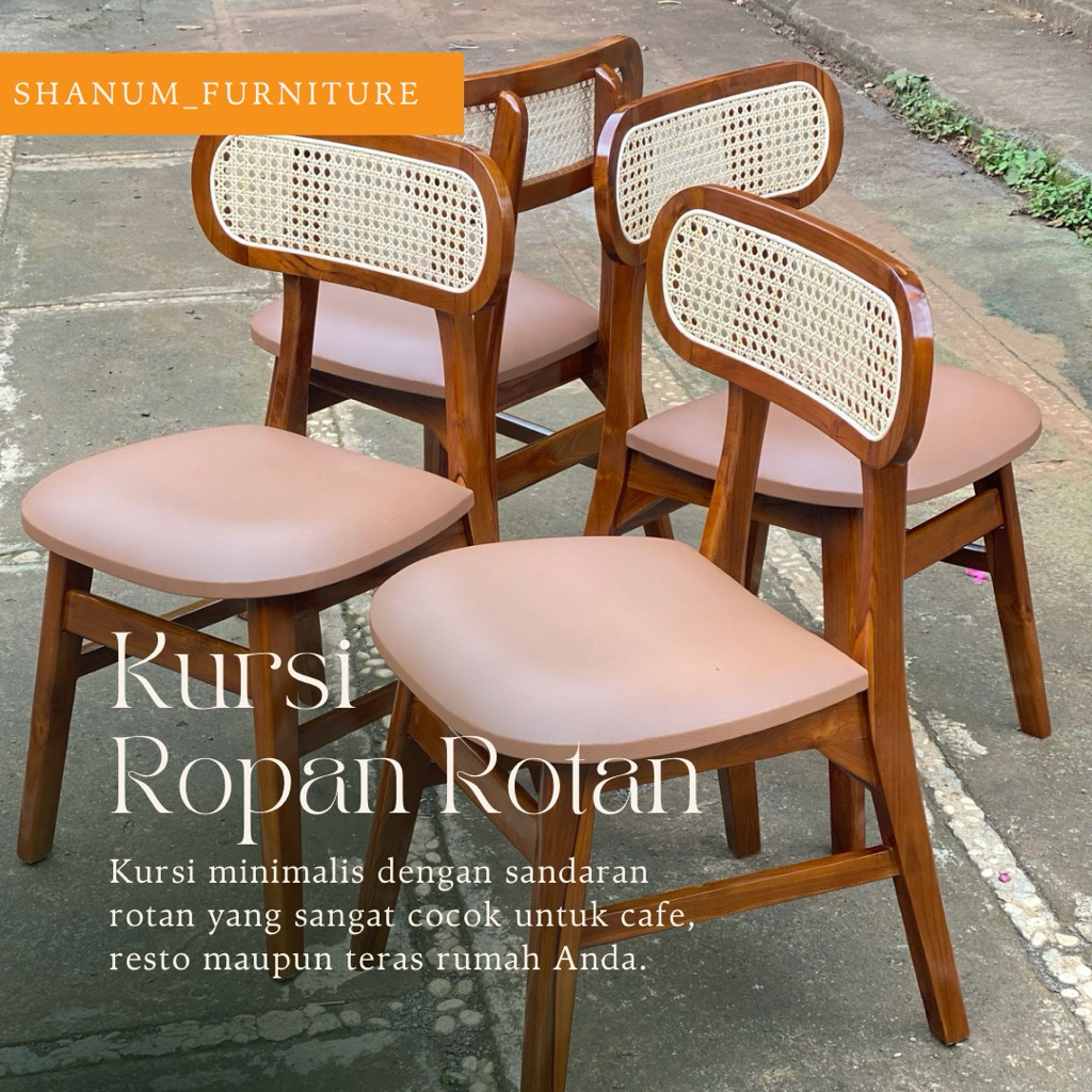 Jual kursi ropan rotan kursi cafe minimalis kursi kayu jati kursi ropan ...
