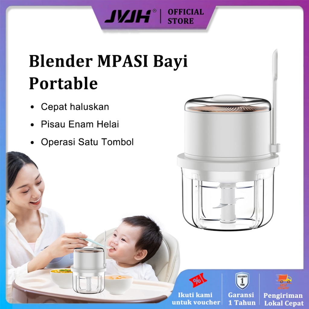 Jual JVJH Blender MPASI Bayi Pisau 6 Helai Mini Food Chopper Daging dan ...