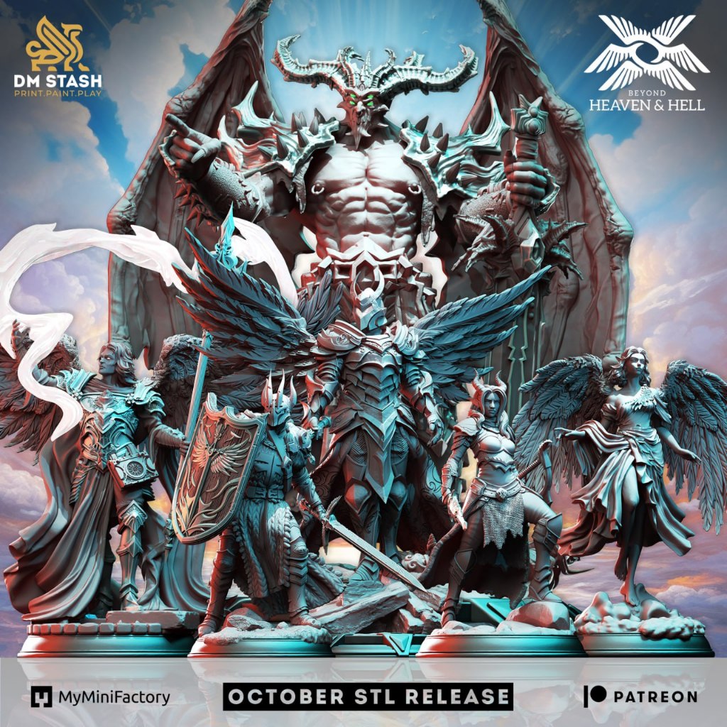 Jual Beyond Heaven And Hell Paladin, Demons, and Gods Miniature DND 3d ...