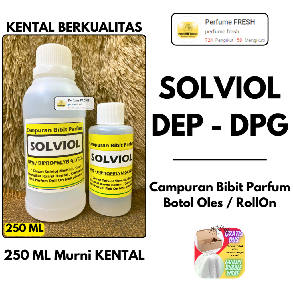 Jual Pelarut Bibit Parfum SOLVIOL Dow Low + ( 250 ML Botol Plastik ...