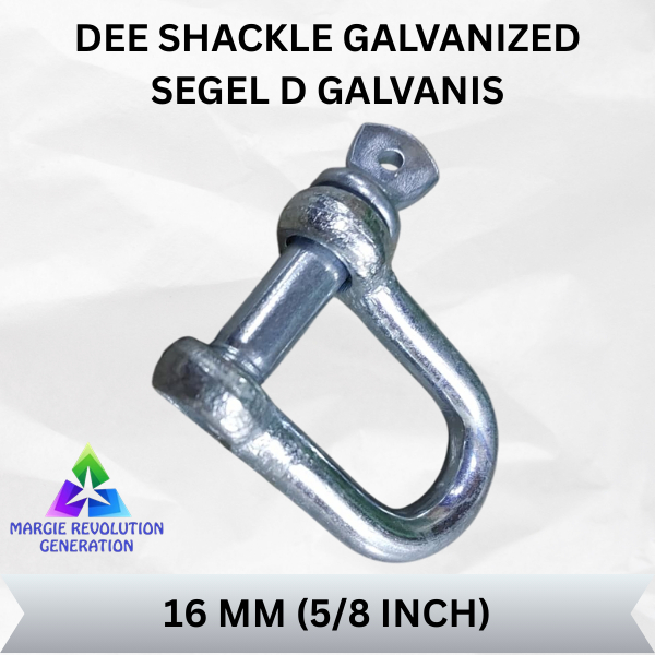 Jual Shackle Segel D Galvanis 16 mm M16 5/8 Inch Dee Galvanized Bow ...