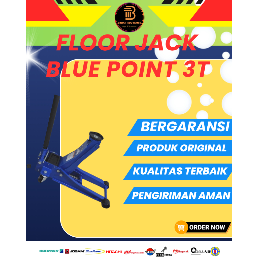 Jual Floor Jack Blue Point // Dongkrak Buaya Blue Point 3T | Shopee ...