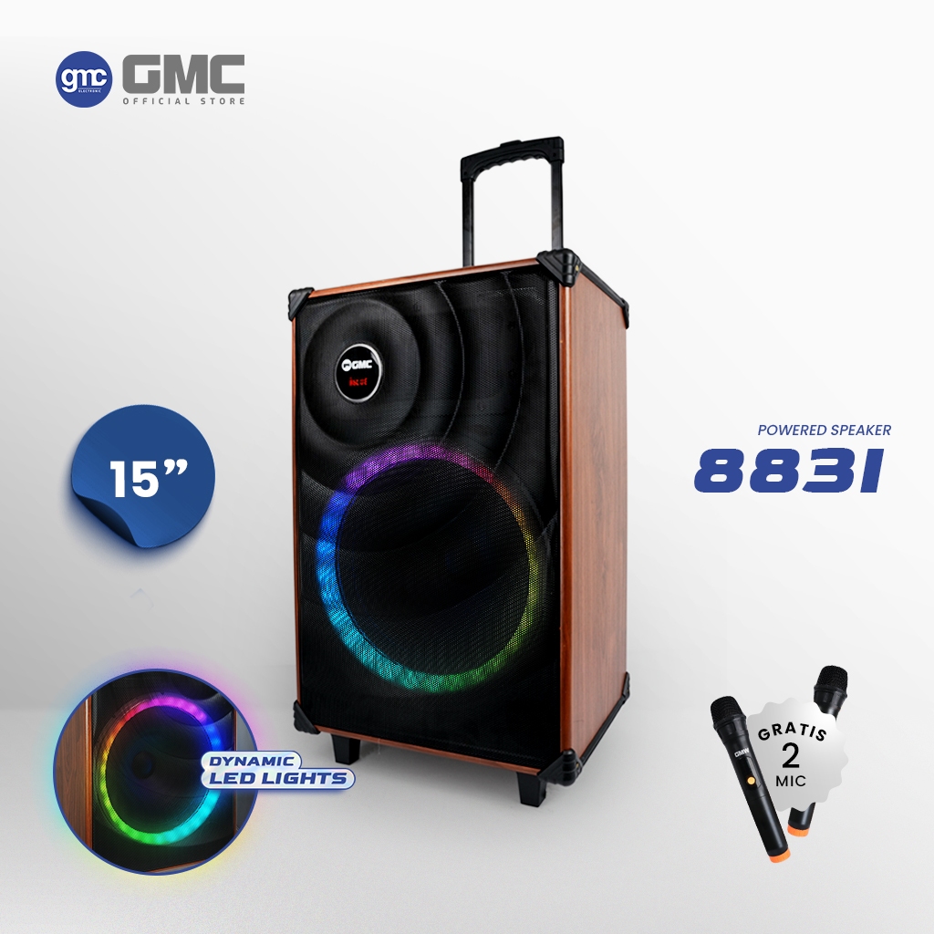 Jual GMC Speaker 883I – Speaker Karaoke Bluetooth 15” – 160W, Gratis 2 ...