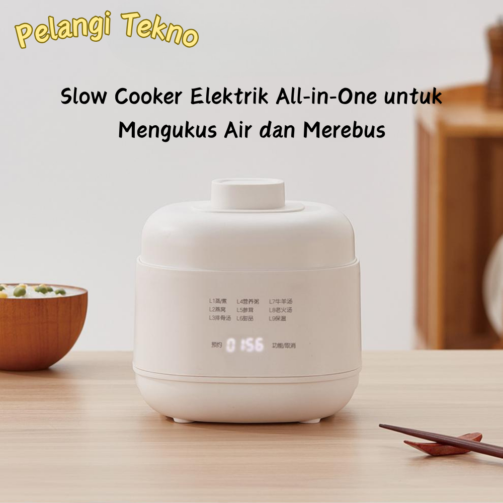 Jual Pelangi Tekno‌ Slow Cooker Listrik 1L Panci Rebus dan Kukus dengan ...