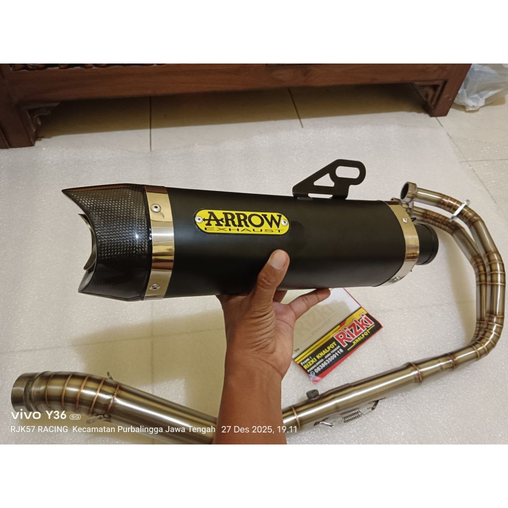 Jual KNALPOT R25/MT25 ORIGINAL RJK57 RACING arraw | Shopee Indonesia