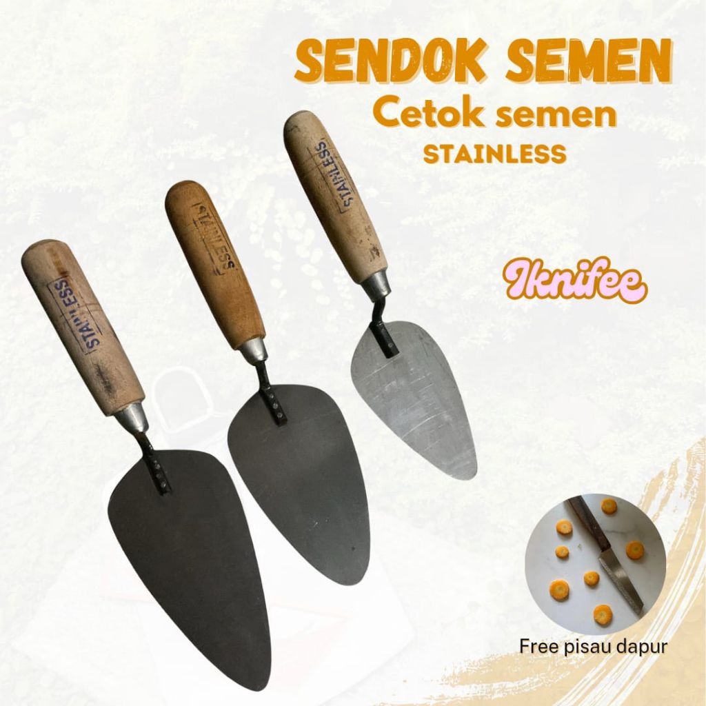 Jual Cetok Tukang Bangunan cetok Tanah Stainlees steel Model OVAL ...