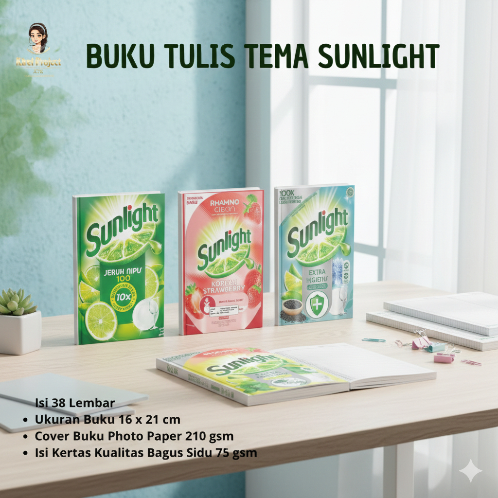Jual Buku Tulis Tema Sunlight Kualitas Kertas Bagus Paper by Kirei ...