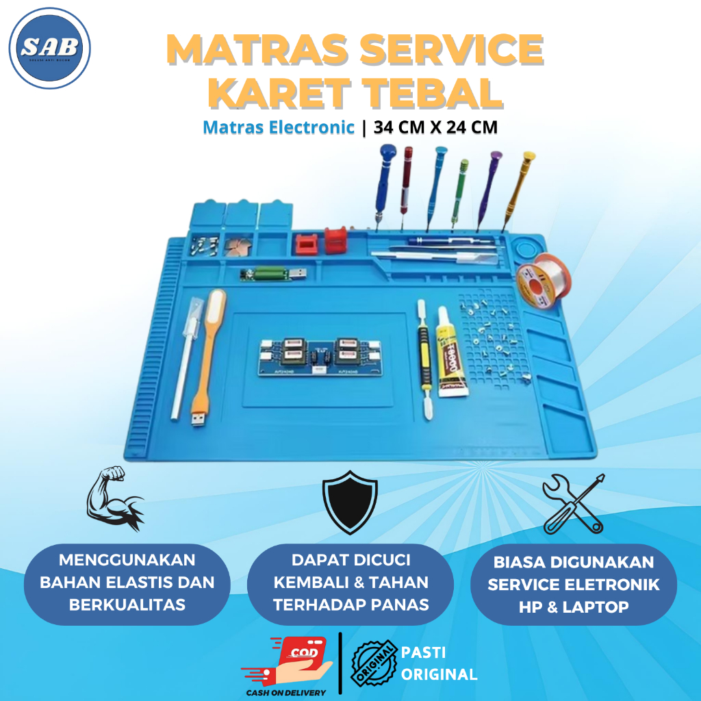 Jual Alas Service Silikon Anti Slip HP & Laptop – Repair Mat Elektronik ...