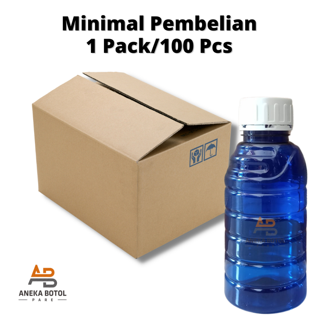 Jual Ecer Botol Pupuk Cair Motif Warna Biru Botol Plastik PET 500 ml ...