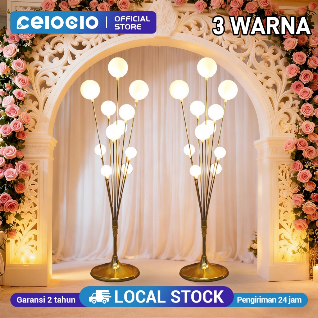 Jual CELOGLO Pernikahan Pohon Apel 3 Warna Standing Lamp 150cm 2 Set ...