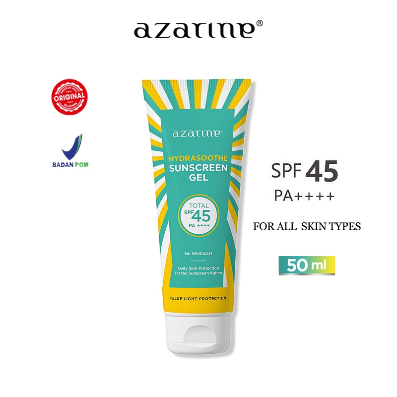 Jual [COD] Azarine Hydrasoothe Sunscreen Gel SPF45 PA++++ Sunscreen For ...